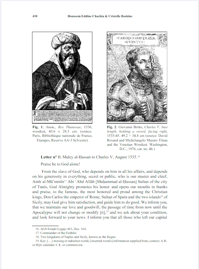 Ten Hafsid Letters (1535-1536) from the General Archive of Simancas ...